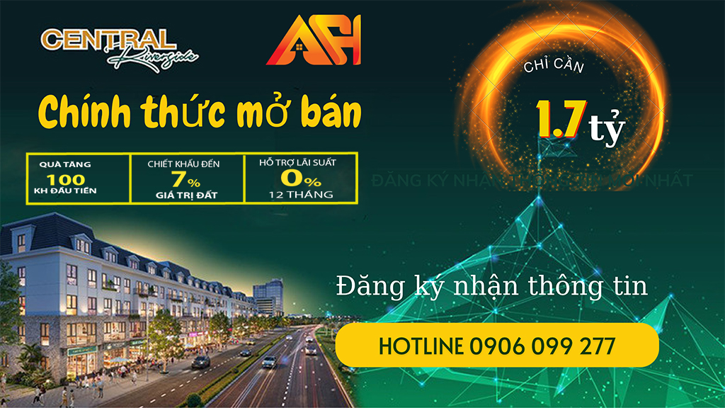 Central Riverside Thanh Hoá - Bảng quỹ căn đẹp nhất dự án